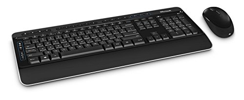 Microsoft Wireless Desktop 3050 with AES - Black. Wireless Keyboard and Mouse Combo. Built-in Palm Rest. Customizable Windows Shortcut Keys