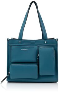 calvin klein ember organizational tote, aegean blue,one size