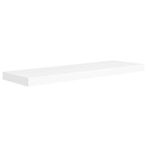 INLIFE 2pc Picture Frame Ledge Shelves MDF Wall Mounted Floating Shelves for Display,Storage Storage Shelves for Living Room,Bedroom,Office White 31.5"x9.3"x1.5"(LxWxH)