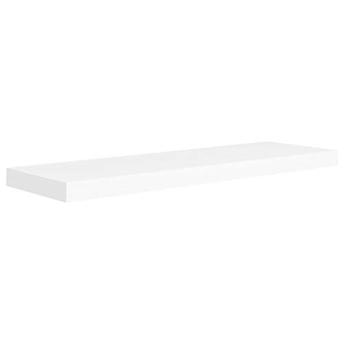 INLIFE 2pc Picture Frame Ledge Shelves MDF Wall Mounted Floating Shelves for Display,Storage Storage Shelves for Living Room,Bedroom,Office White 31.5"x9.3"x1.5"(LxWxH)