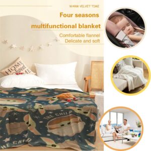 Cute Blanket Soft Warm Throw Blanket Cozy Microfiber Blankets & Throws for Living Rooms/Bedrooms/Dorms 60"x50"