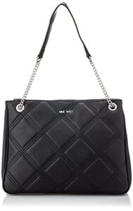 nine west skyes shoulder satchel black one size