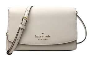 kate spade new york staci small flap crossbody bag (parchment)