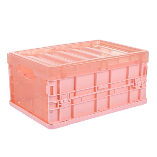 ULTECHNOVO Foldable Storage Box with Lid- Large Box Organizer Stackable Cube Folding Crate for Home Office