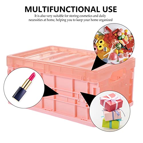 ULTECHNOVO Foldable Storage Box with Lid- Large Box Organizer Stackable Cube Folding Crate for Home Office