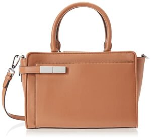 calvin klein jade tailored satchel, caramel,one size