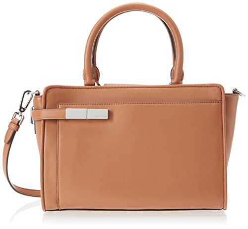 Calvin Klein Jade Tailored Satchel, Caramel,One Size