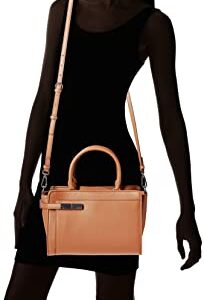 Calvin Klein Jade Tailored Satchel, Caramel,One Size