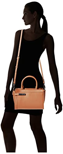 Calvin Klein Jade Tailored Satchel, Caramel,One Size