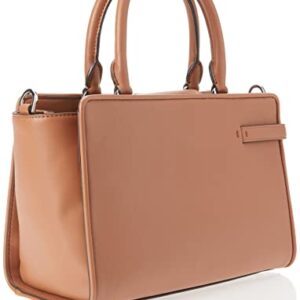 Calvin Klein Jade Tailored Satchel, Caramel,One Size