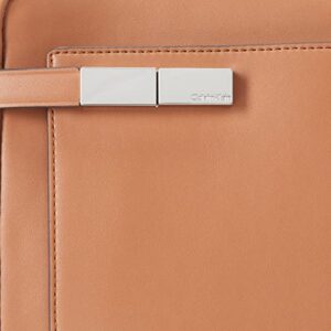 Calvin Klein Jade Tailored Satchel, Caramel,One Size