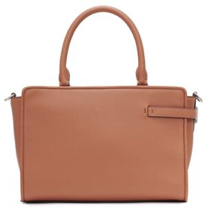 Calvin Klein Jade Tailored Satchel, Caramel,One Size