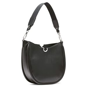 Calvin Klein Crisell Crescent Shoulder Bag, Black/Silver,One Size