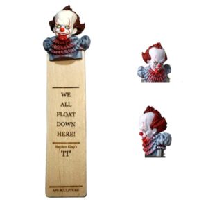 horror bookmarks – horror movie main character bookmark horror half-length figure sculpture bookmarks creepy bookmarking with handmade horror sculpture the best gift for fans of horror novels(h)