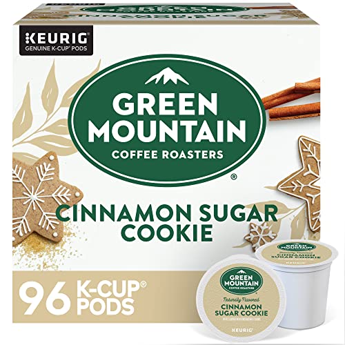 Green Mountain Coffee Roasters Cinnamon Sugar Cookie, Single-Serve Keurig K-Cup Pods, Flavored Light Roast Coffee, 24 Count (Pack of 4)