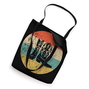 Cowboy Line Dance Boots Retro Vintage Sunset Line Dancing Tote Bag