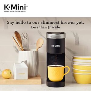 Keurig K-Mini Coffee Maker, Single Serve K-Cup Pod Coffee Brewer, 6 to 12 oz. Brew Sizes, Black & K-Mini Coffee Maker, Single Serve K-Cup Pod Coffee Brewer, 6 to 12 oz. Brew Sizes, Black