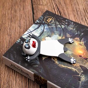 Whaline 3D Cartoon Animal Bookmark 2 Pieces Squashed Land Animals Bookmark Wacky Bookmark Palz, Cute Book Mark Panda Koala Cute Reading Bookmark Back to School Gift for Students