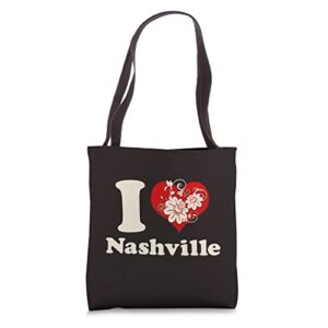 i love nashville tennessee tote bag