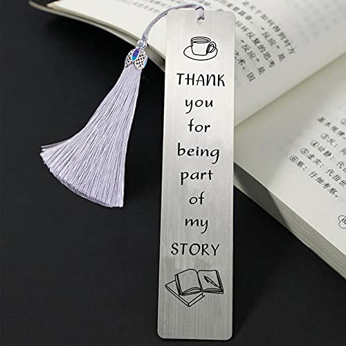 FINGERINSPIRE Teacher Appreciation Gifts Metal Bookmark Graduation Teachers Day Christmas Birthday Gifts for Teacher Tutor Professor Special Education Teachers - Thank You for Being Part of My Story