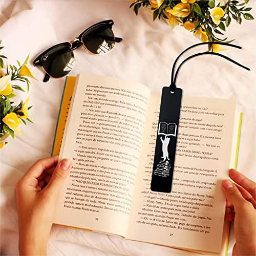 Funny Cat Reading Inspirational Bookmark Gifts for Women Cat Owner Girls Lovers Sister Bookworm Daughter Book Friend Female Sister Gifts Friendship Gifts Thank You Gift