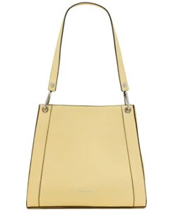 calvin klein ellie novelty triple compartment shoulder bag, lemon,one size