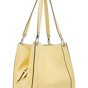 Calvin Klein Ellie Novelty Triple Compartment Shoulder Bag, Lemon,One Size