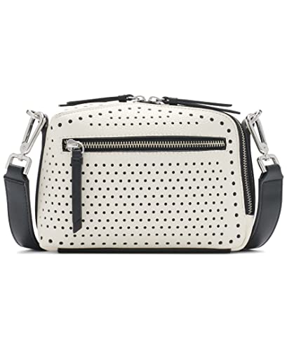 Calvin Klein Brenda Top Zip Crossbody, Cherub White/Black