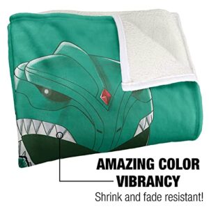 Power Rangers, 50"x60", Green Ranger Silky Touch Sherpa Back Super Soft Throw Blanket