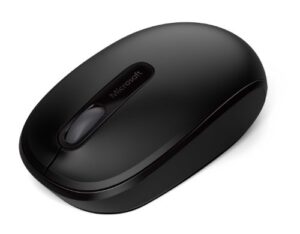 microsoft wireless mobile mouse 1850 – black – comfortable right/left hand use, wireless mouse with nano transceiver, for pc/laptop/desktop, works with mac/windows 8/10/11 computers