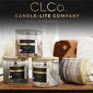 CLCo. by Candle-Lite Company Scented Candles, BlackBerry Cognac Fragrance, One 14 oz. Single Wooden Wick Aromatherapy Candle with 90 Hours of Burn Time, White Color