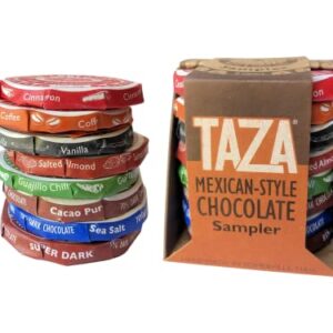 Taza Chocolate Organic Mexicano Disc Stone Ground, Variety Pack, 1.35 Ounce (8 Count), Vegan