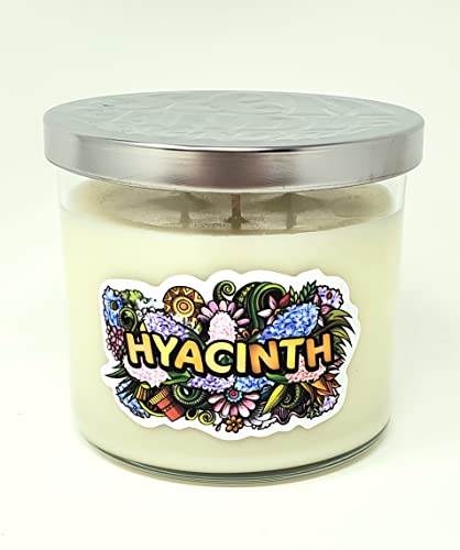 Hyacinth Candle ~ Great Spring Candle ~ Large 3 Wick Candle ~ All Natural Premium Soy and Coconut Wax Candle ~ Highly Scented (Large 3 Wick)