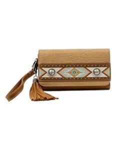 nocona women’s carmen southwestern clutch wallet tan one size