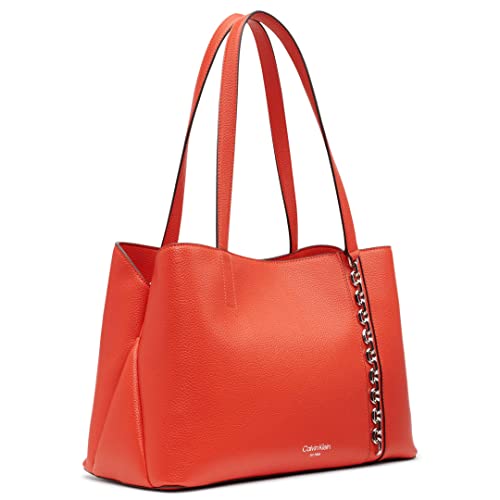 Calvin Klein Adeline Triple Compartment Tote, Spicy Orange