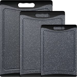 extra large cutting boards, plastic cutting boards for kitchen (set of 3), dark grey