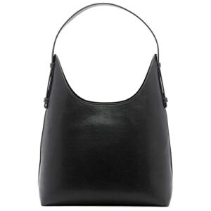 Calvin Klein Zina Triple Compartment Hobo, Black/Silver