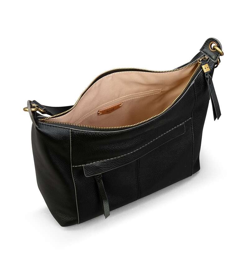 The Sak womens Alameda Hobo Bag In Leather, Black, One Size US