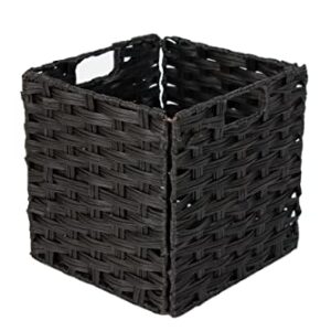 RongFeng Foldable Storage Basket With Wire Frame (Set of 2)