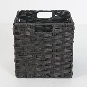 RongFeng Foldable Storage Basket With Wire Frame (Set of 2)