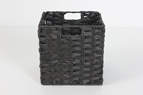 RongFeng Foldable Storage Basket With Wire Frame (Set of 2)