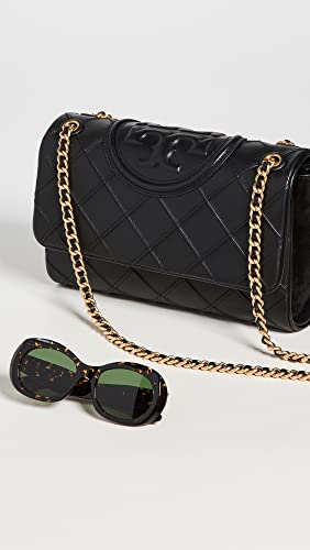 Tory Burch Women's Fleming Soft Convertible Shoulder Bag, Black, One Size