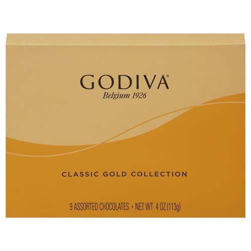 Godiva Chocolatier Classic Gold Assorted Chocolate Gift Box 9pc