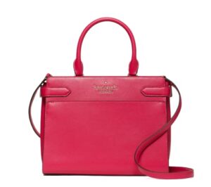 kate spade new york staci medium saffiano leather satchel purse (pink ruby)