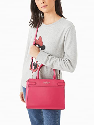 Kate Spade New York Staci Medium Saffiano Leather Satchel Purse (Pink Ruby)