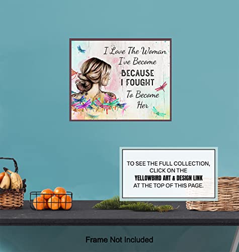 Boho Inspirational Wall Art for Women - Positive Quotes Sayings for Wall Decor- Encouragement Gifts Teens Girls - Motivational Wall Art Posters - Rustic Hippie Dragonfly Decor - Positive Affirmations