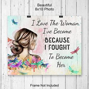 Boho Inspirational Wall Art for Women - Positive Quotes Sayings for Wall Decor- Encouragement Gifts Teens Girls - Motivational Wall Art Posters - Rustic Hippie Dragonfly Decor - Positive Affirmations