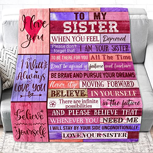 Sister Gifts from Sister Gifts Birthday Gifts from Sister Throw Blanket Sister Gifts Blanket Best Sister in Laws Gifts for Sister from Sisters (Sister Gifts, 60"X50")