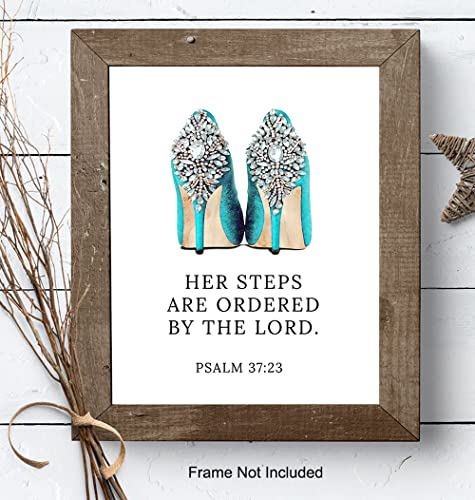 Glam Christian Gifts for Women - Religious Wall Decor - Bible Verses Wall Decor- Holy Scriptures Wall Art - Spiritual Gifts- Inspirational Quotes - Light Blue - Catholic Gifts Women - God Wall Decor