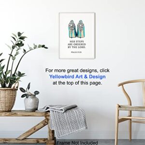 Glam Christian Gifts for Women - Religious Wall Decor - Bible Verses Wall Decor- Holy Scriptures Wall Art - Spiritual Gifts- Inspirational Quotes - Light Blue - Catholic Gifts Women - God Wall Decor